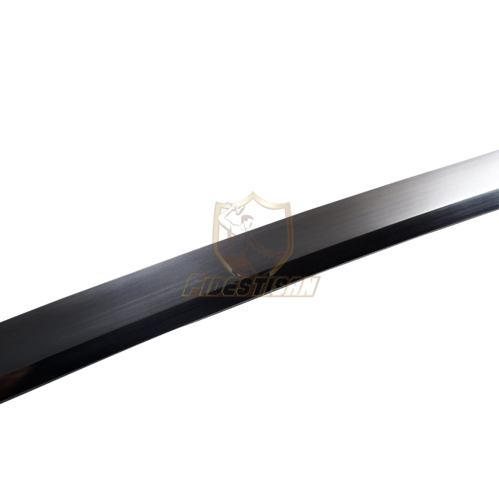 40Inch Black Blade Spring Steel Katana 9260 oil quenching Tempering Re ...