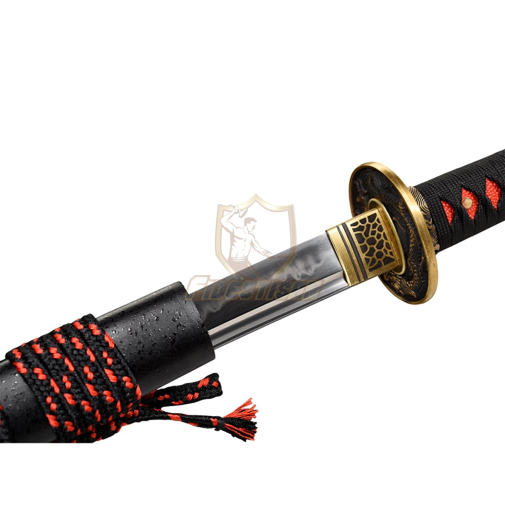 Fidestisan Clay Tempered Katana Samurai Dragon Style Japanese Real Swo