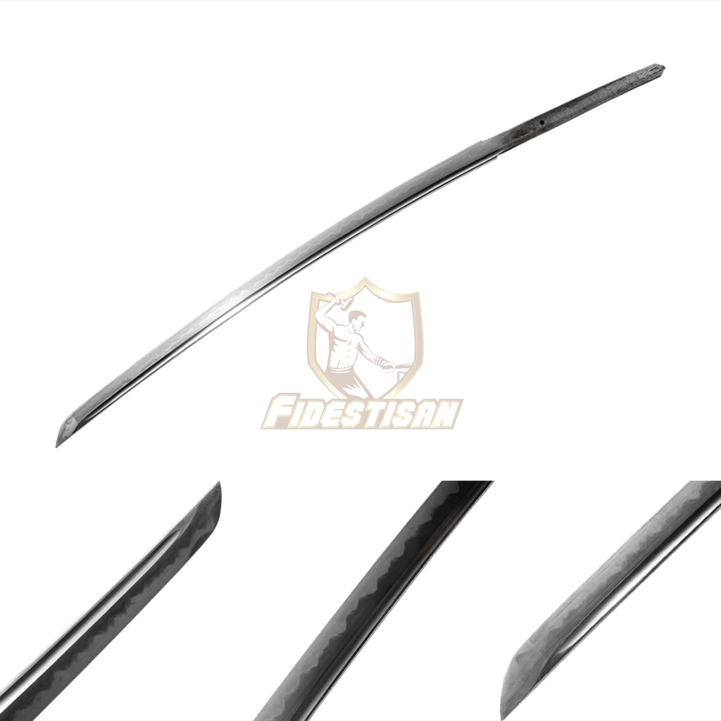 Handmade 40 Inch Katana Two Blade in total Wooden+T10 Steel Clay Tempe ...