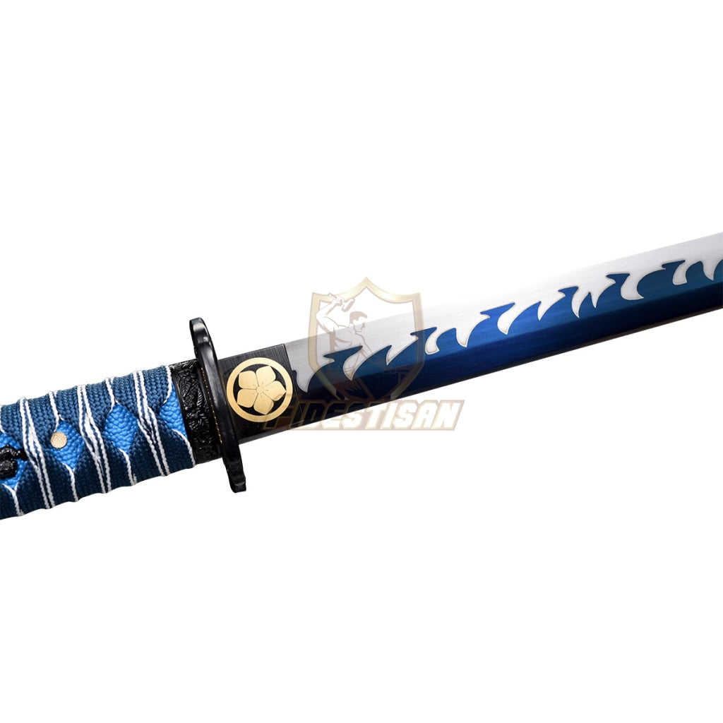 Handmade Chinese Sword Tang Dao Spring Steel 9260 Blue Flame Blade Oil ...