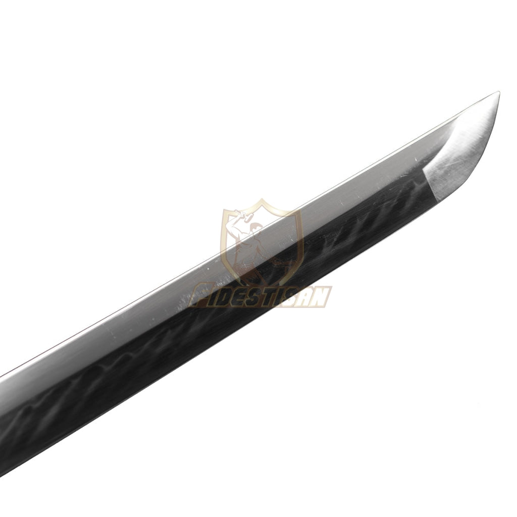Handmade Japanese Samurai Katana Sword T10 Steel Wave Blade Clay Tempe ...